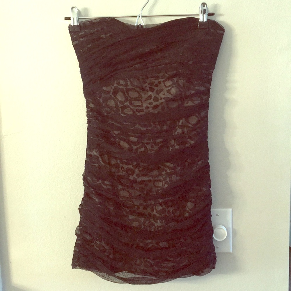 Armani Exchange Leopard Print Sheer Mesh Dress - Gem